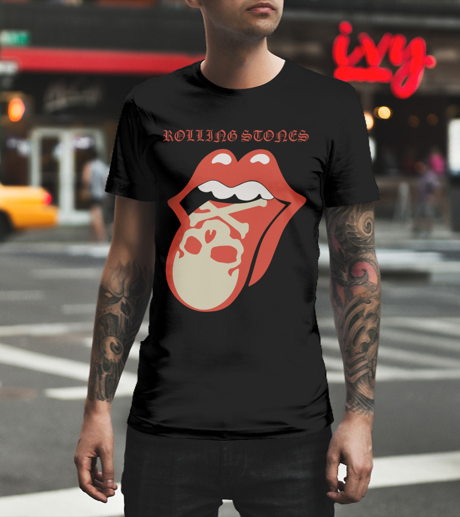 Rolling Stones Tongue With Skull T-Shirt