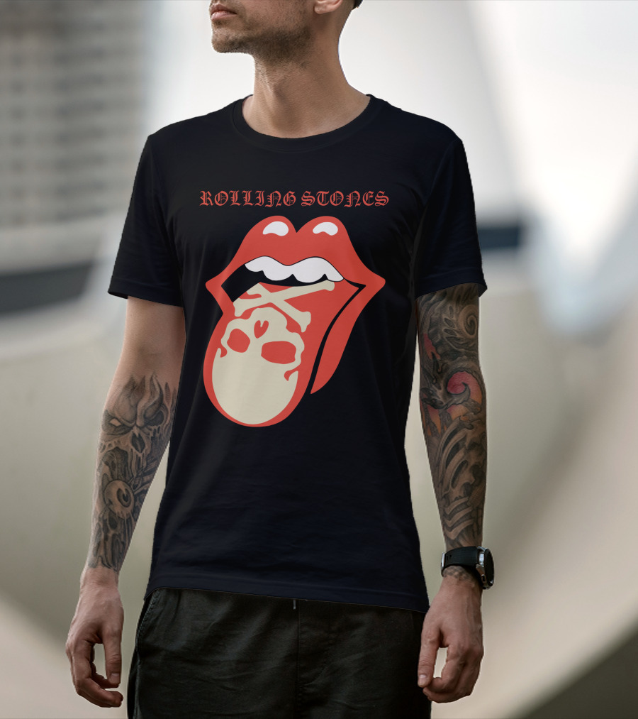Rolling Stones Tongue With Skull T-Shirt