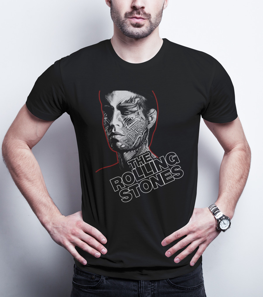 The Rolling Stones Trs 22 Tattoo Face Art T-Shirt