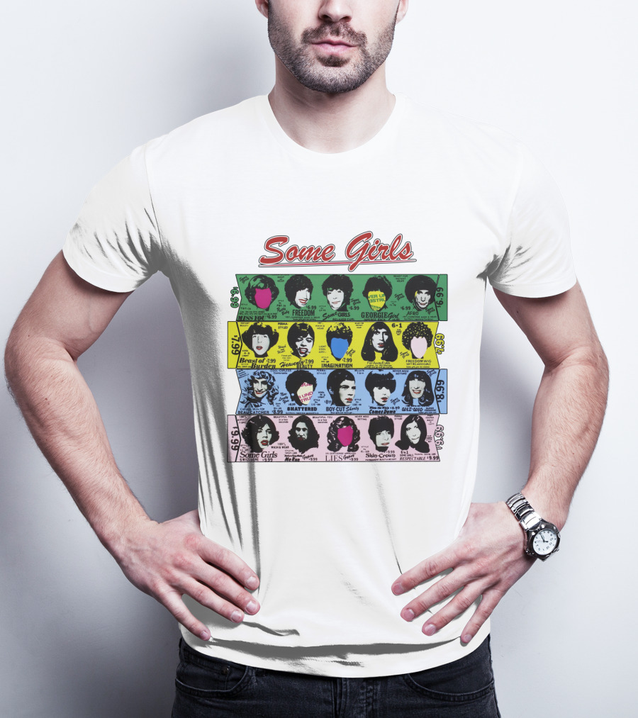 Some Girls Rolling Stones 1978 Album Cover Art Faces T-Shirt