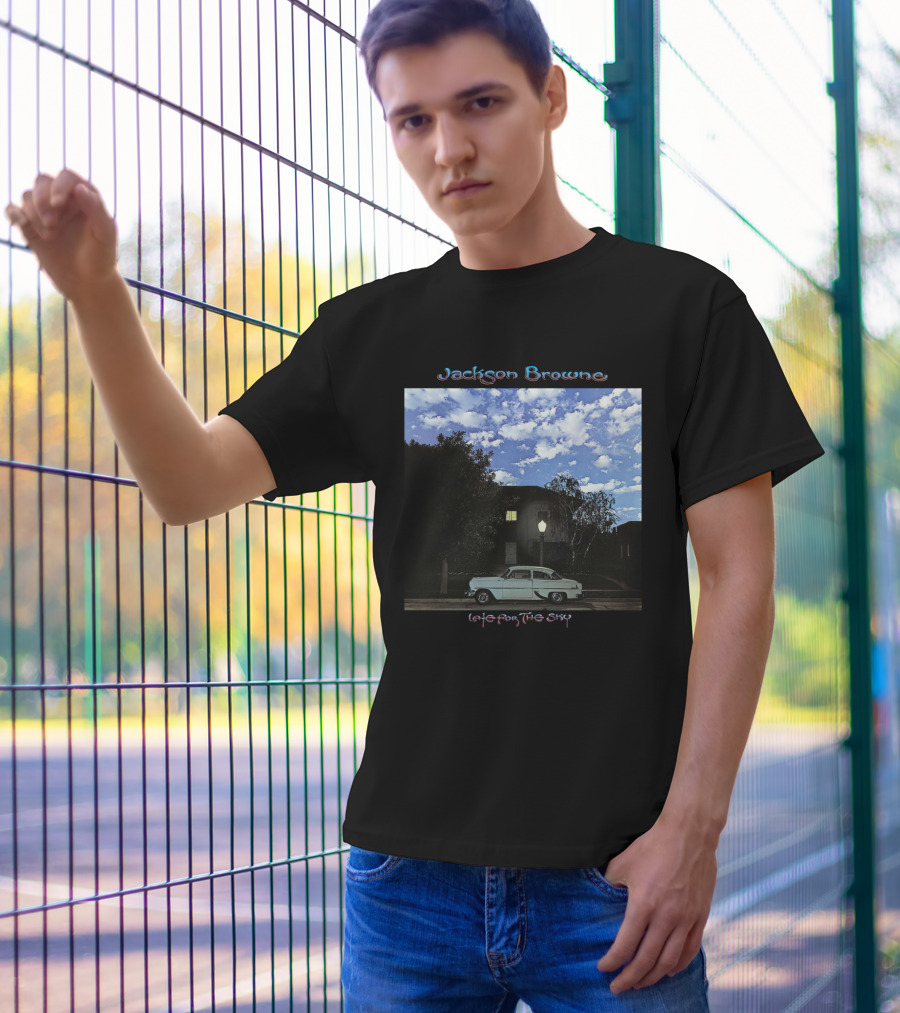 Jackson Browne Late For The Sky Vintage Car Night Scene T-Shirt