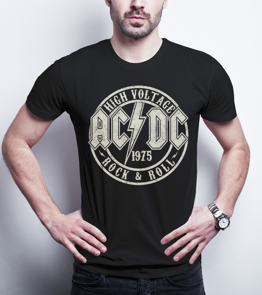 Acdc High Voltage Rock & Roll 1975 T-Shirt