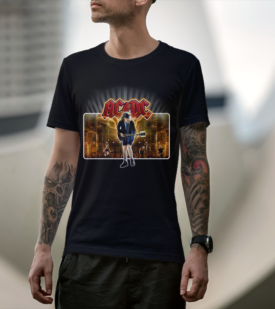 Acdc Angus Young Electric Performance Stage T-Shirt