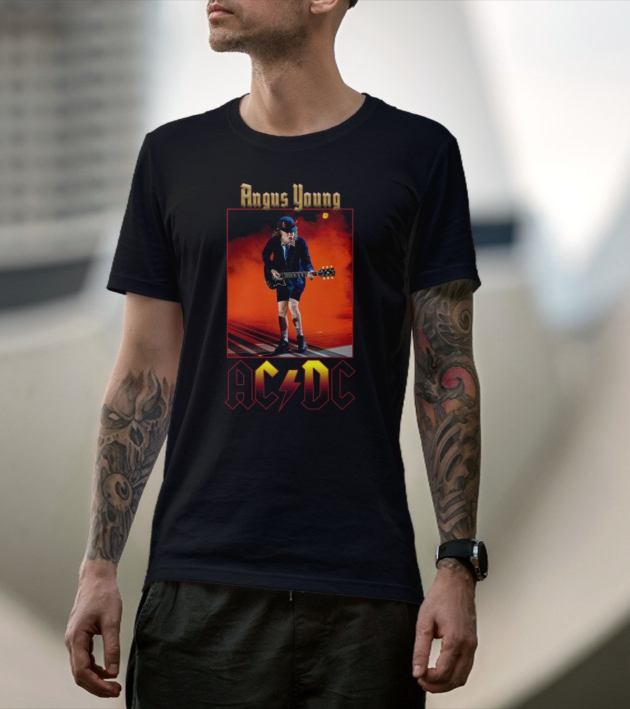 Angus Young Acdc Electric Performance T-Shirt