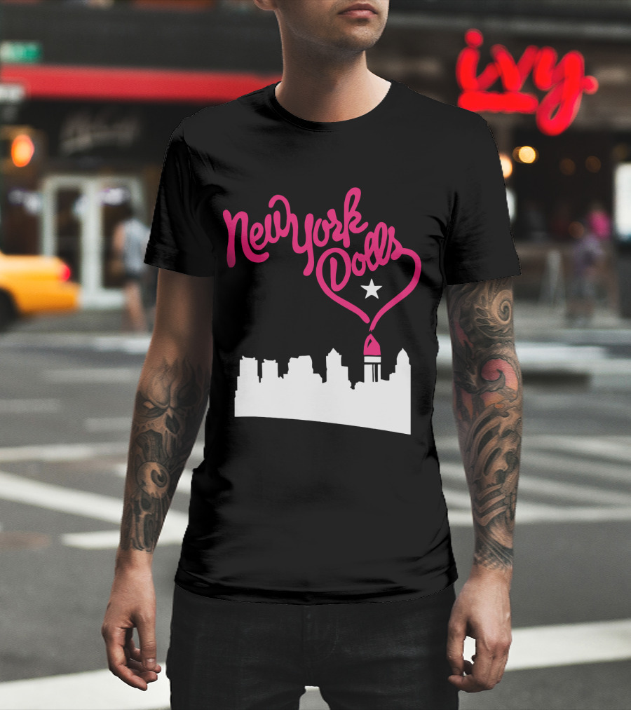 New York Dolls Skyline Star Retro Style T-Shirt