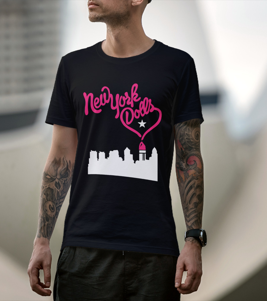 New York Dolls Skyline Star Retro Style T-Shirt