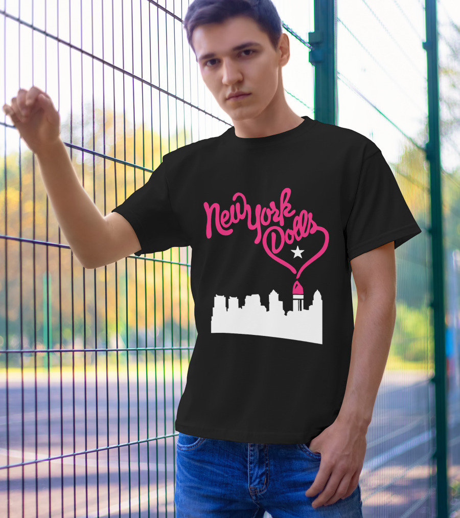 New York Dolls Skyline Star Retro Style T-Shirt
