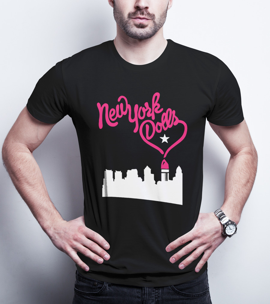 New York Dolls Skyline Star Retro Style T-Shirt