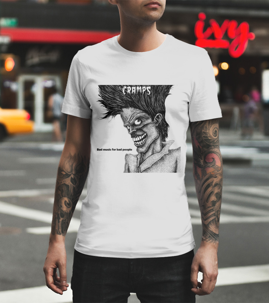 The Cramps Bad Music For Bad People Album Art T-Shirt