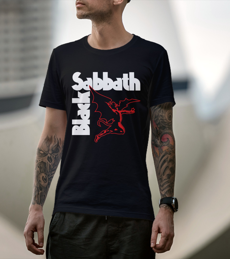 Black Sabbath Devil Logo Retro T-Shirt