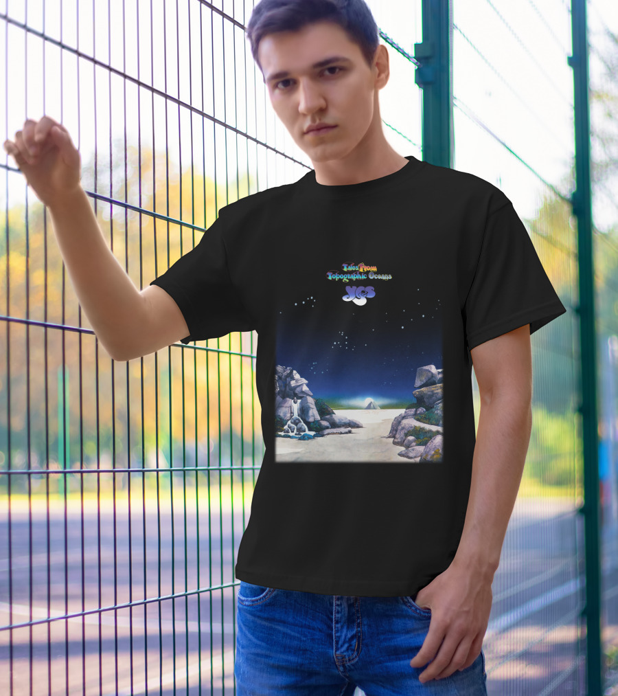 Tales From Topographic Oceans Yes Album Art Scenic Landscape T-Shirt