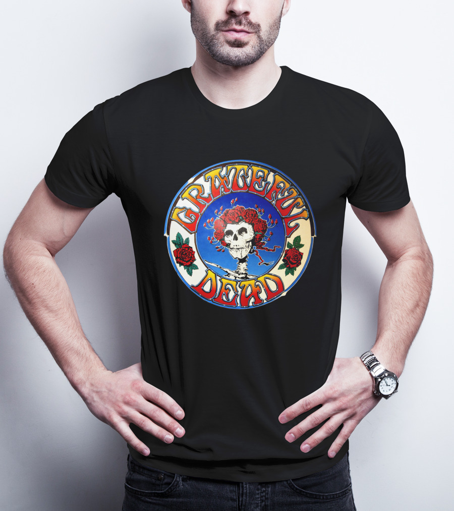 Grateful Dead Skeleton And Roses Circular T-Shirt
