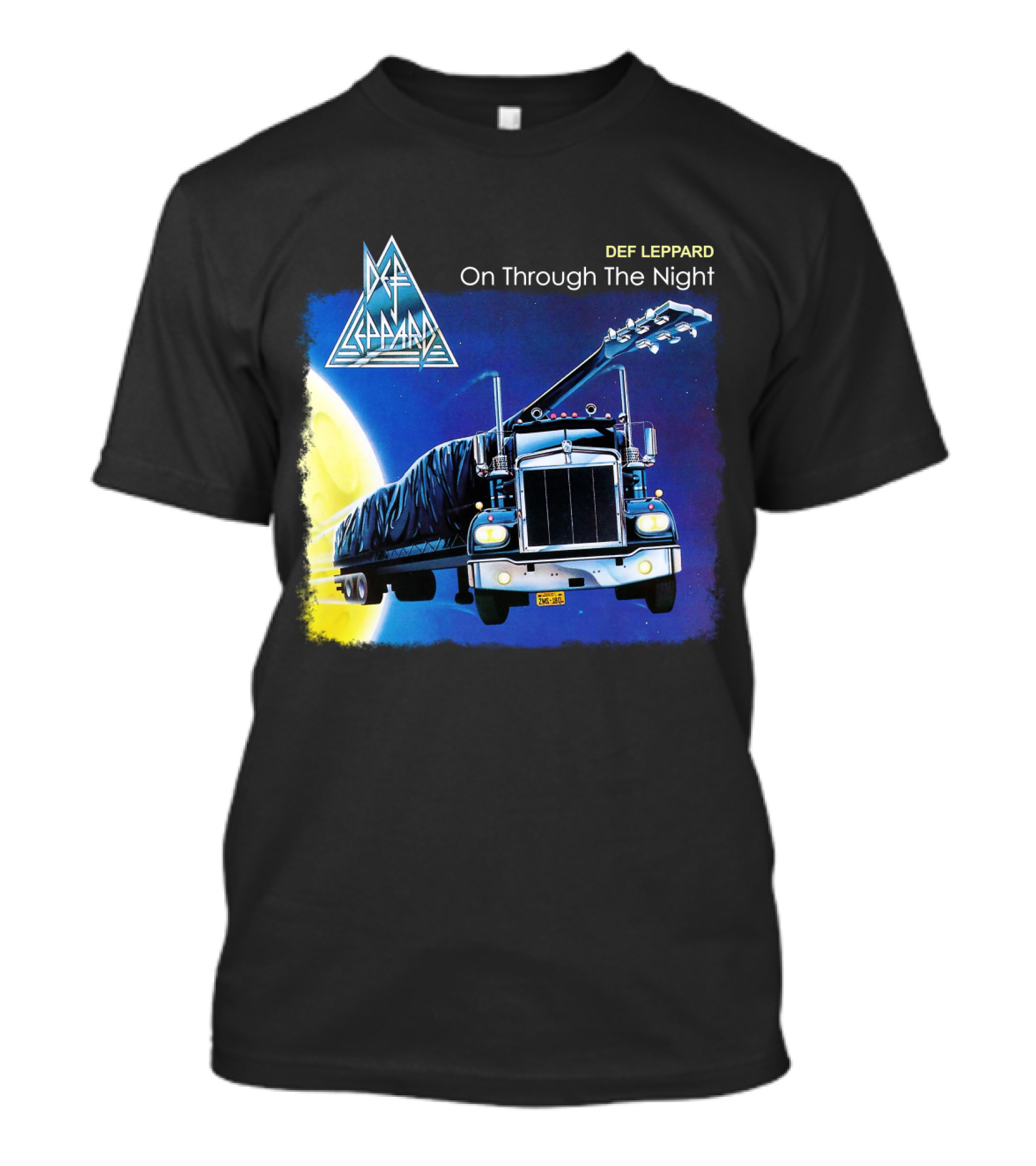 Def Leppard On Through The Night Truck And Moon T-Shirt
