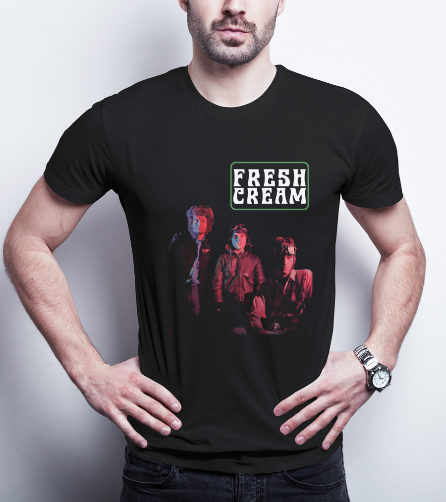 Fresh Cream 1966 Rock Band Album Cover Art T-Shirt