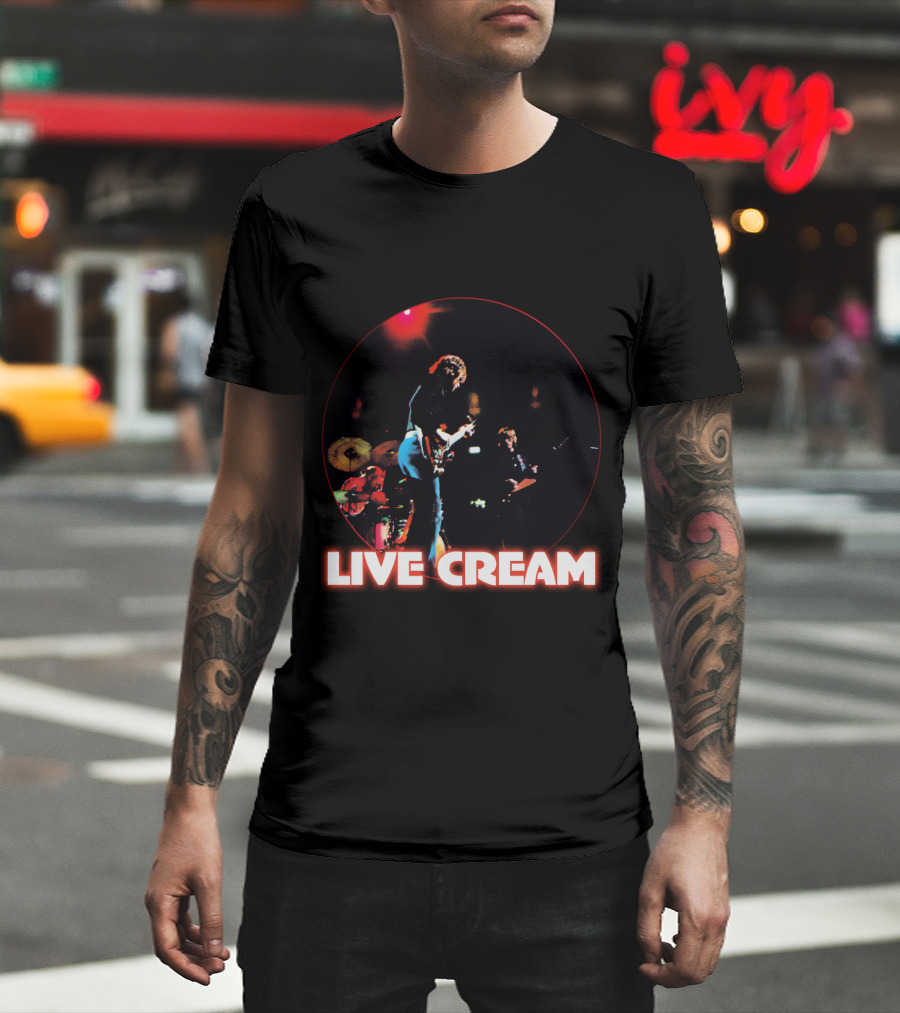 Live Cream Concert Performance Circular Visual T-Shirt
