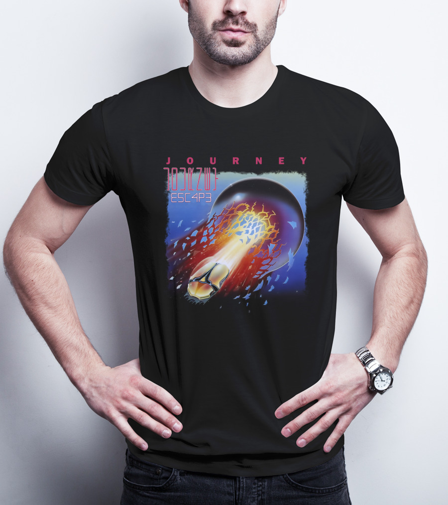 Journey Esc4P3 Album Art Rocket T-Shirt