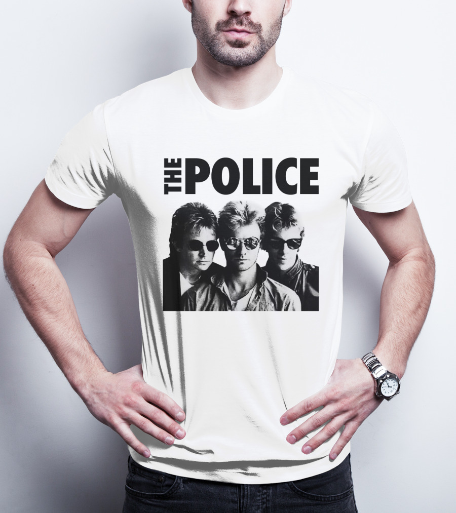 The Police Band Black And White Photo Tp T-Shirt