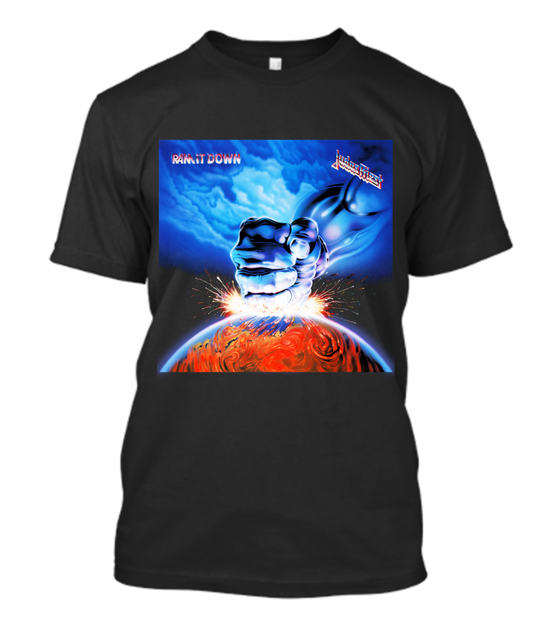 Rain It Down Judas Priest Fist Artwork T-Shirt