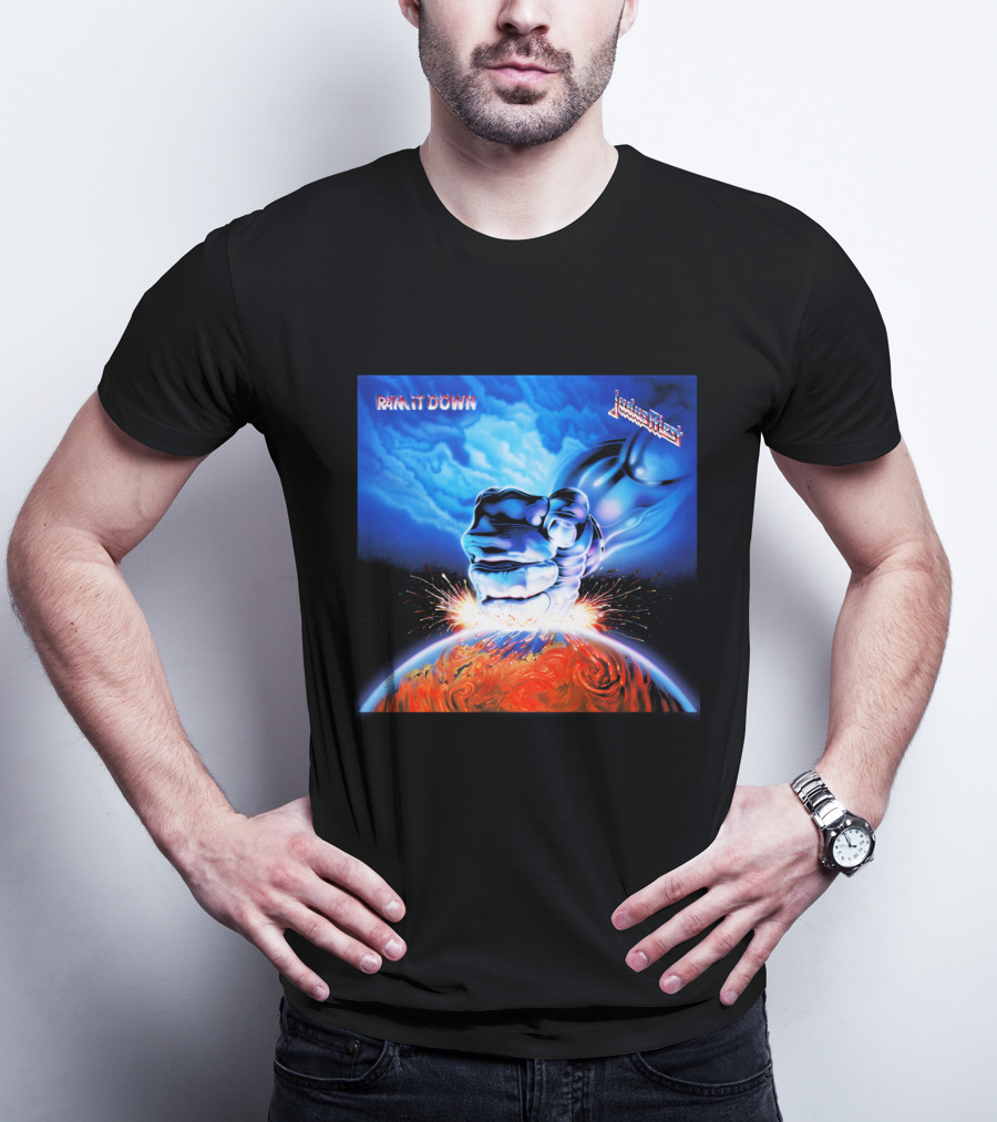Rain It Down Judas Priest Fist Artwork T-Shirt