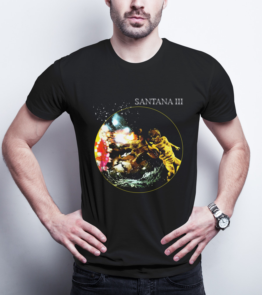 Santana Iii Psychedelic Cosmic Artwork T-Shirt