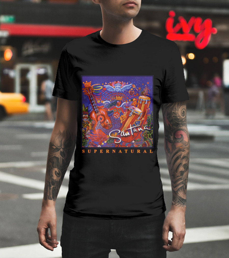 Santana Supernatural Album Artwork🎸 T-Shirt