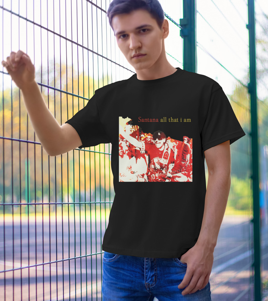 Santana All That I Am Red And White Guitarist T-Shirt