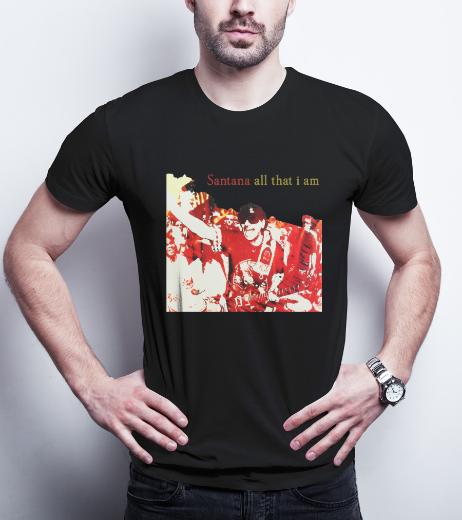 Santana All That I Am Red And White Guitarist T-Shirt