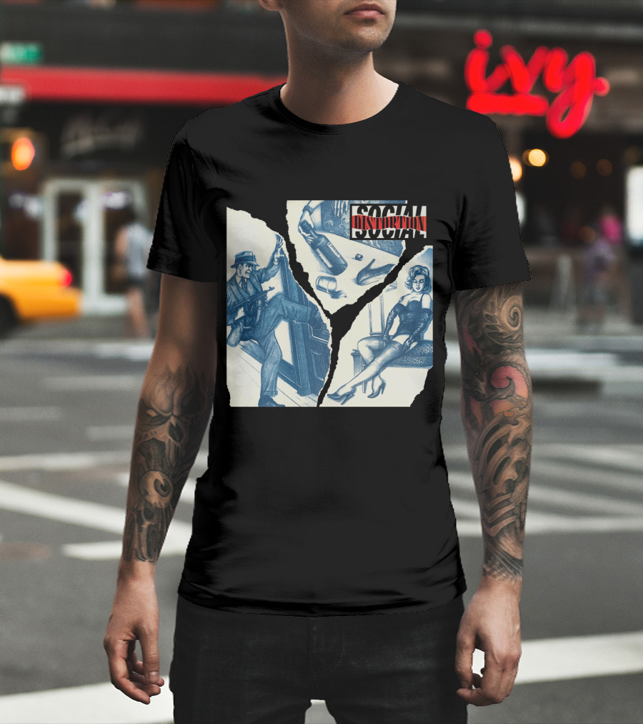Social Distortion Gangster And Femme Fatale Vintage Scene T-Shirt
