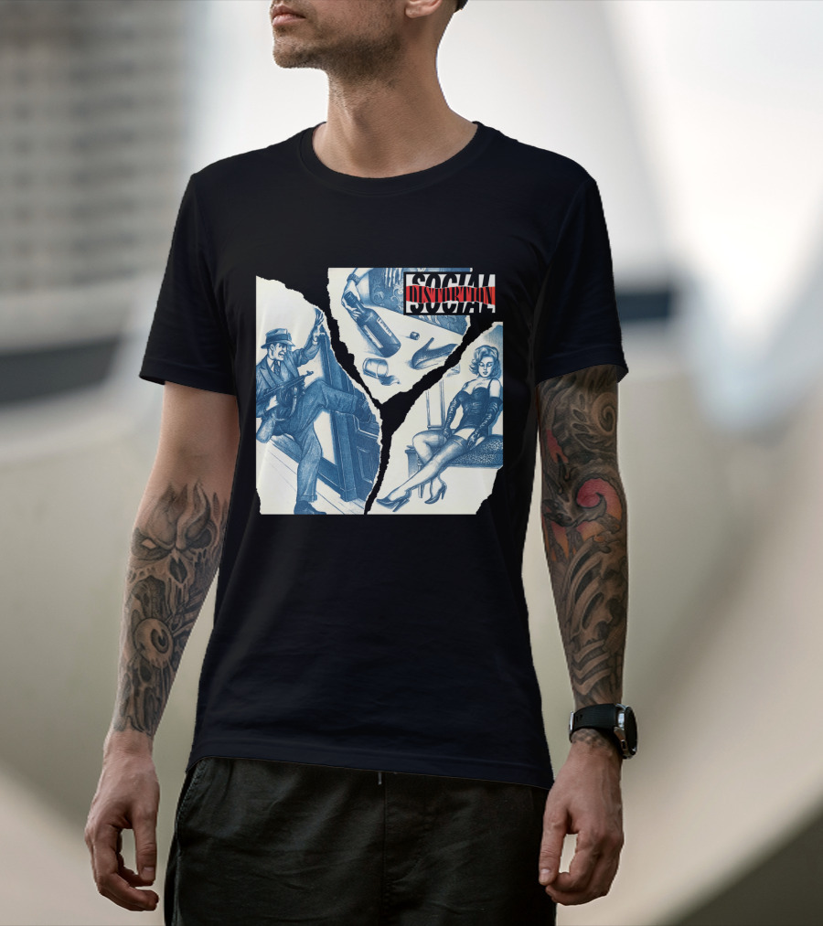 Social Distortion Gangster And Femme Fatale Vintage Scene T-Shirt
