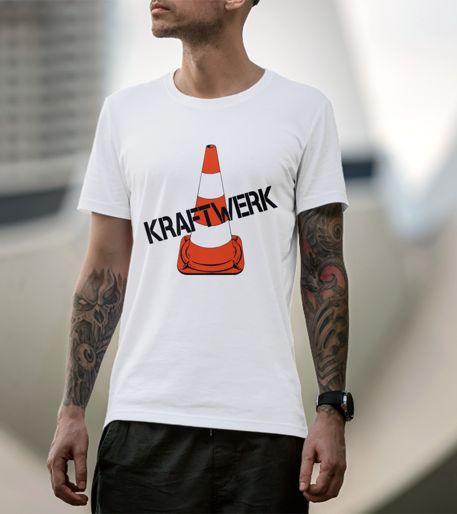 Kraftwerk Highway Traffic Cone Retro T-Shirt