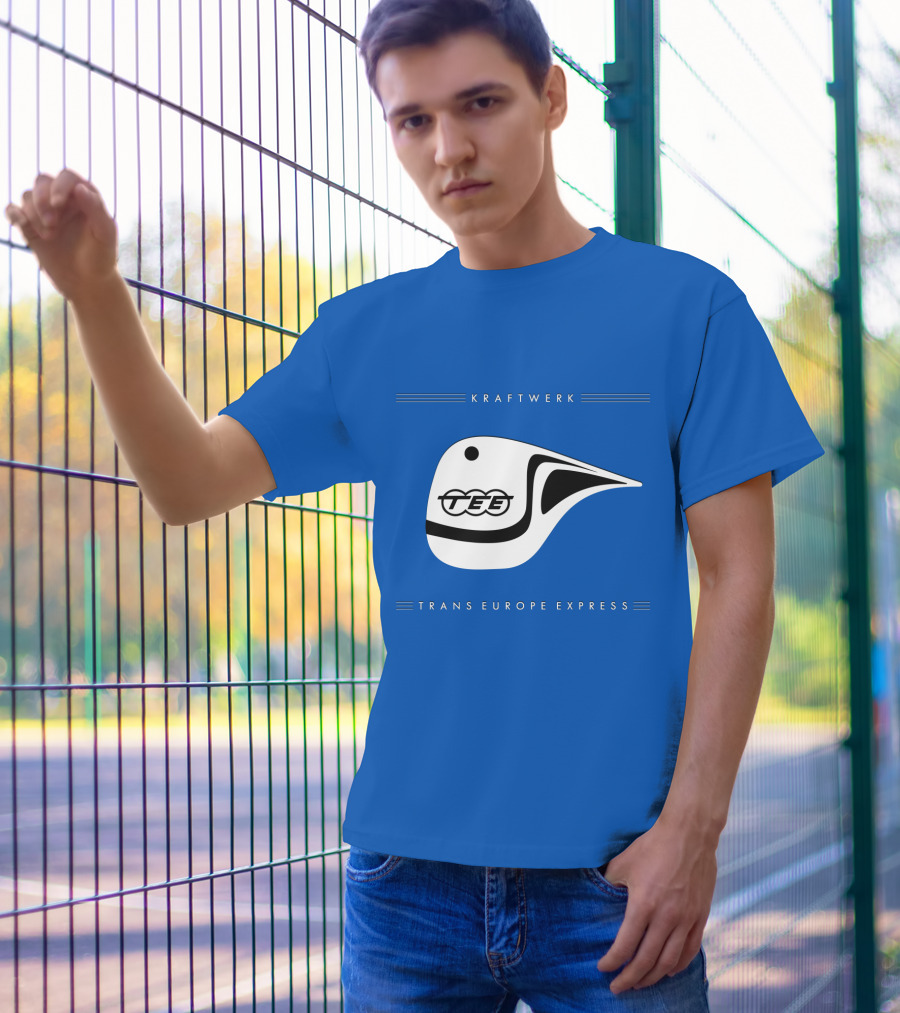Kraftwerk Trans Europe Express Tee Bird Logo Blue T-Shirt