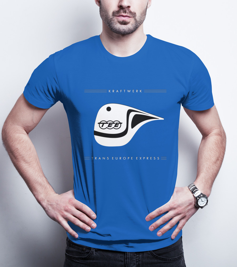 Kraftwerk Trans Europe Express Tee Bird Logo Blue T-Shirt
