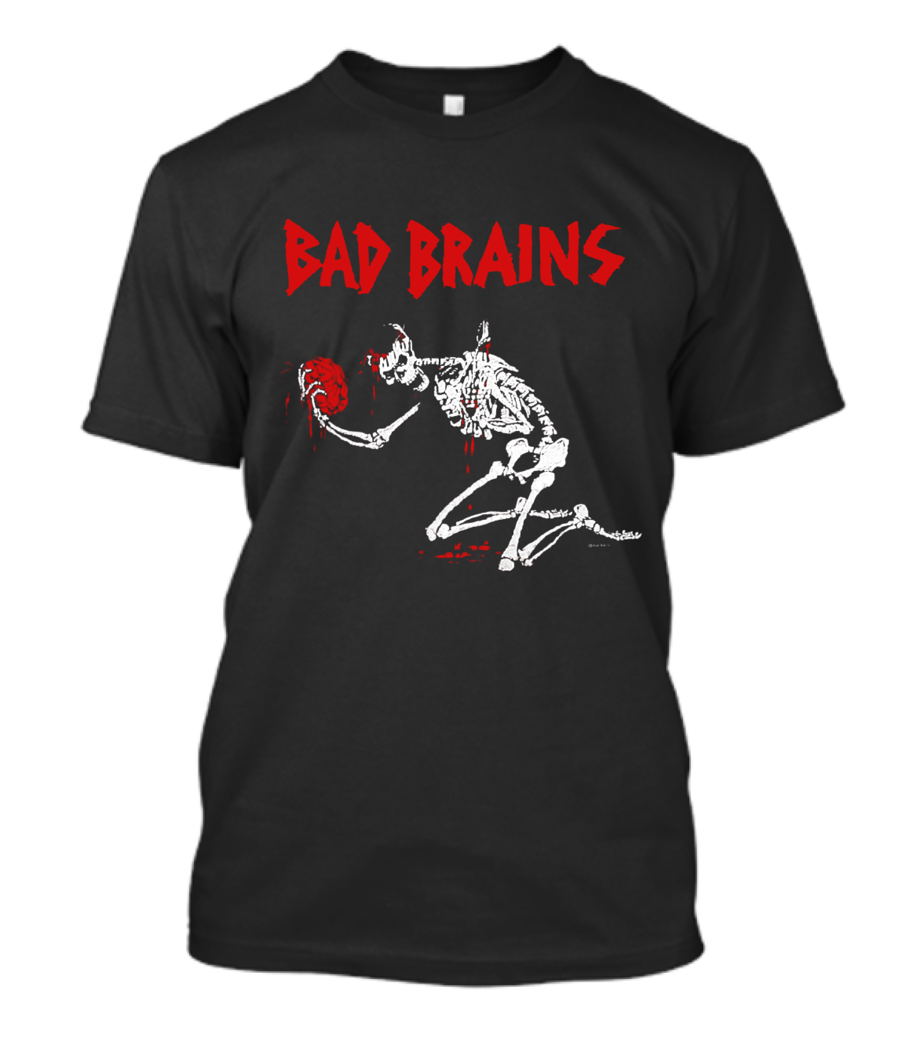Bad Brains Skeleton Holding Brain T-Shirt