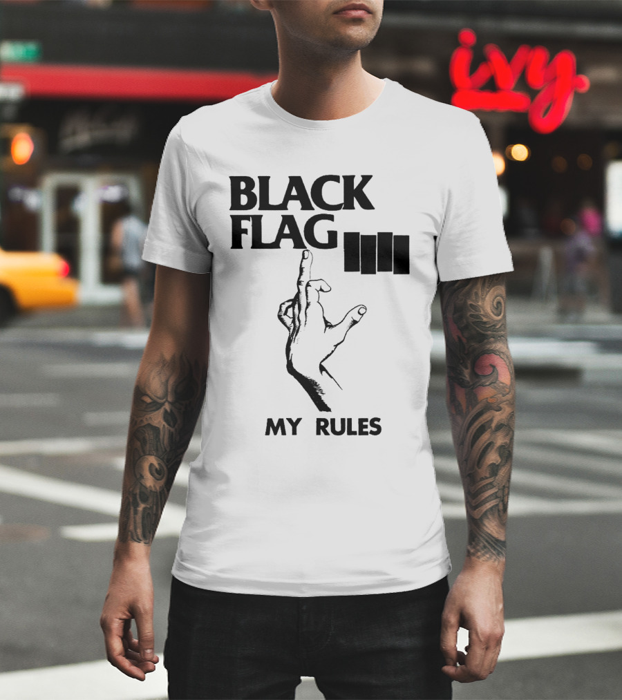 Black Flag My Rules T-Shirt