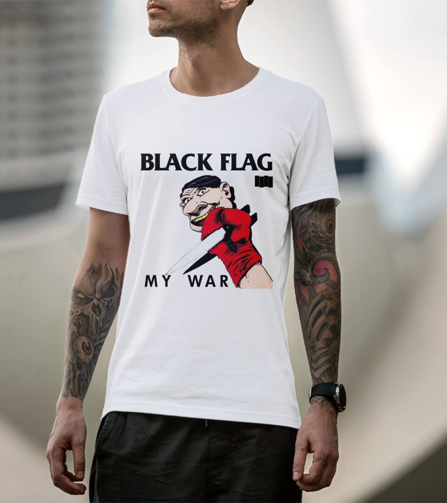 Black Flag My War Knife T-Shirt