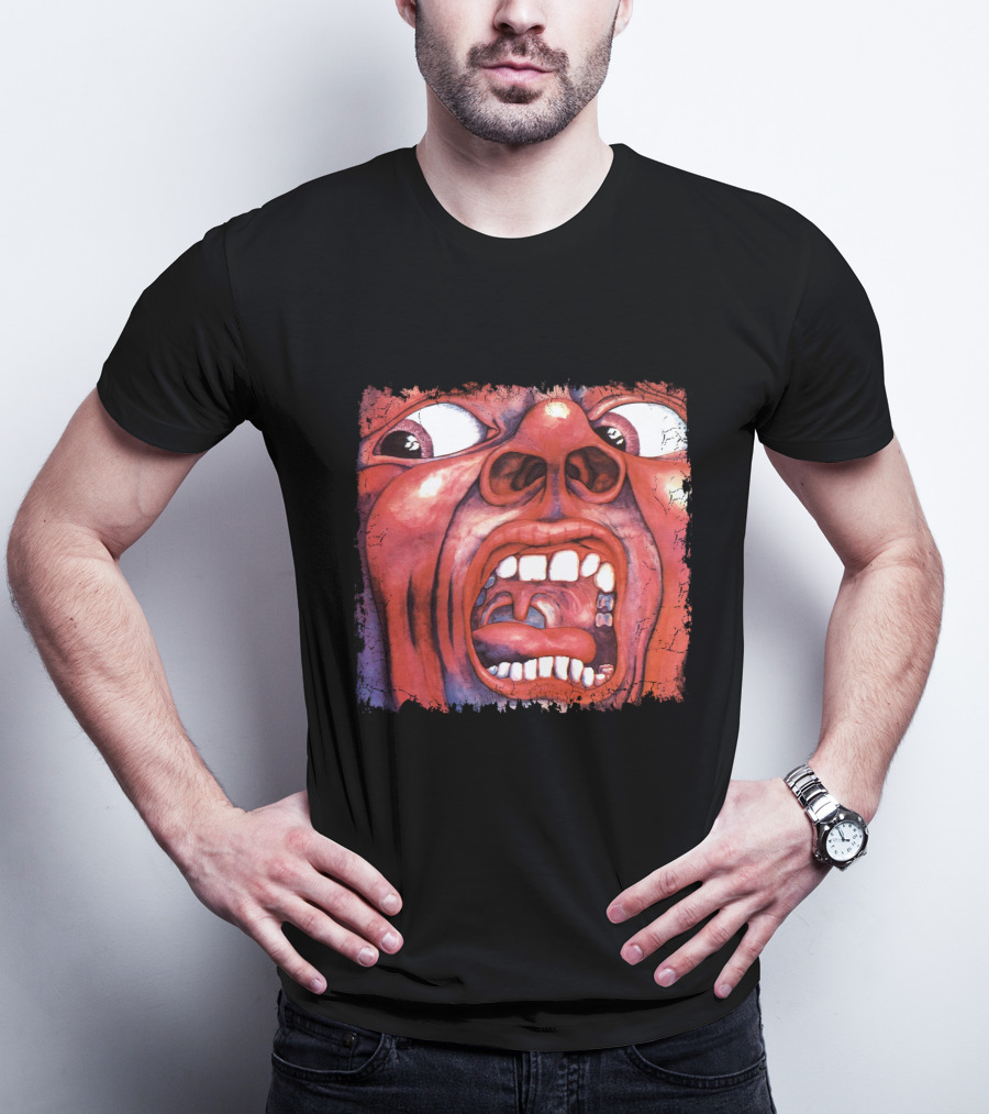 KC 03 In The Court Of The Crimson King Album Art Distorted Red Face T-Shirt