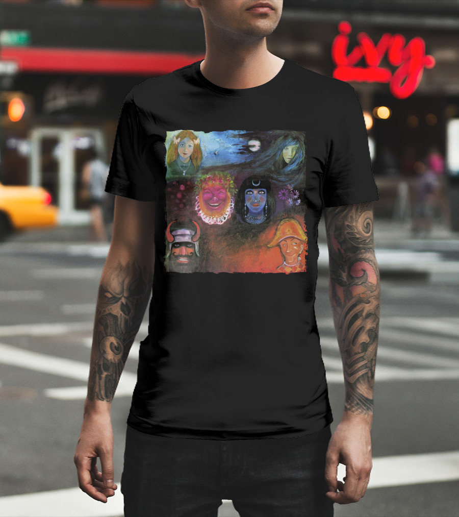 King Crimson In The Wake Of Poseidon Album Cover Art Faces T-Shirt
