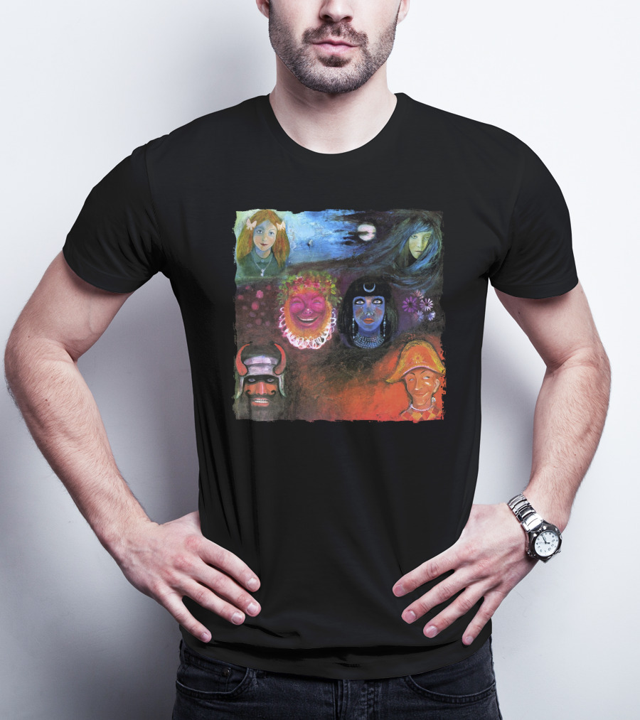 King Crimson In The Wake Of Poseidon Album Cover Art Faces T-Shirt