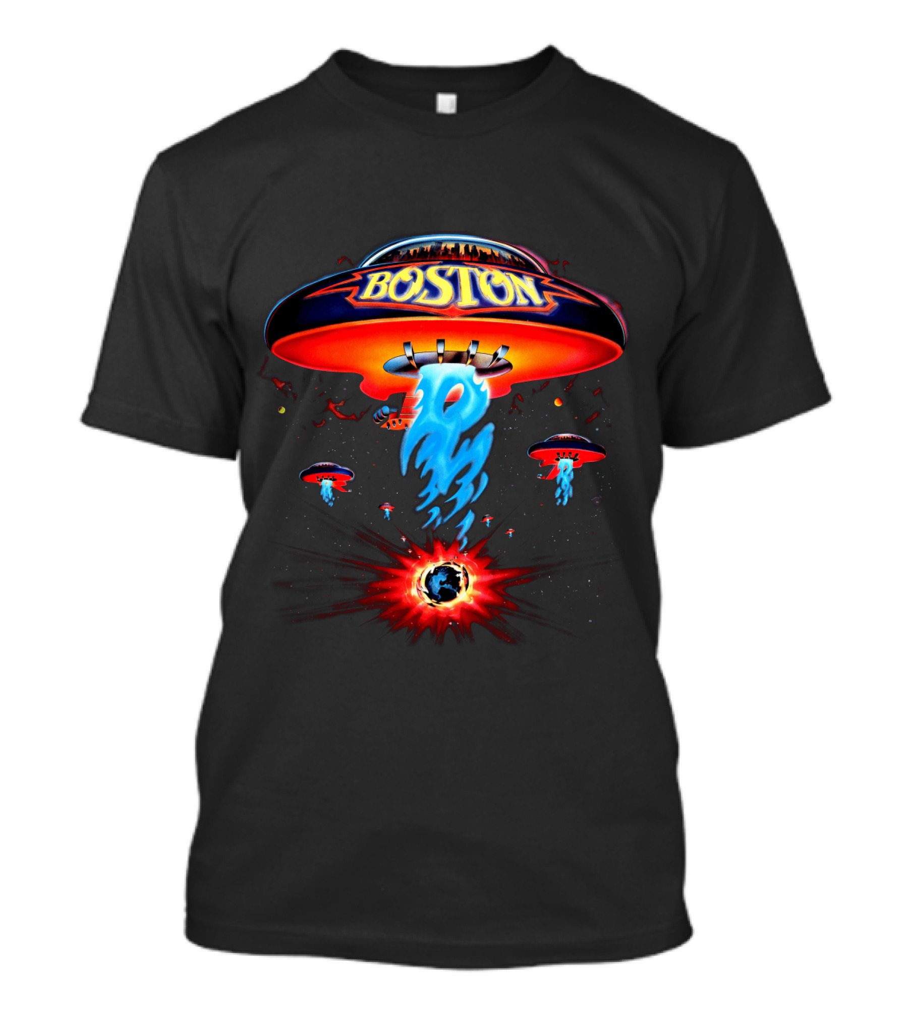 Boston Spaceship Imagery Bt 08 Earth Explosion T-Shirt