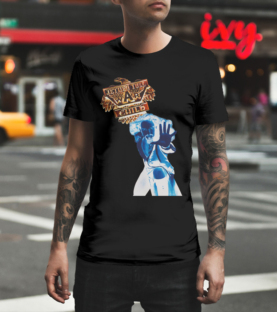 Jethro Tull War Child Blue Figure Eagle T-Shirt