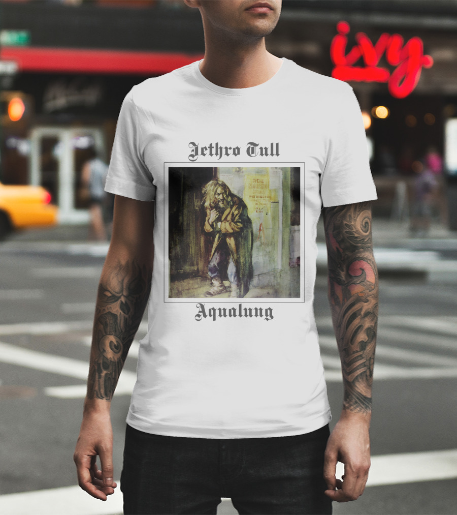 Jethro Tull Aqualung Album Cover Homeless Man Artwork T-Shirt