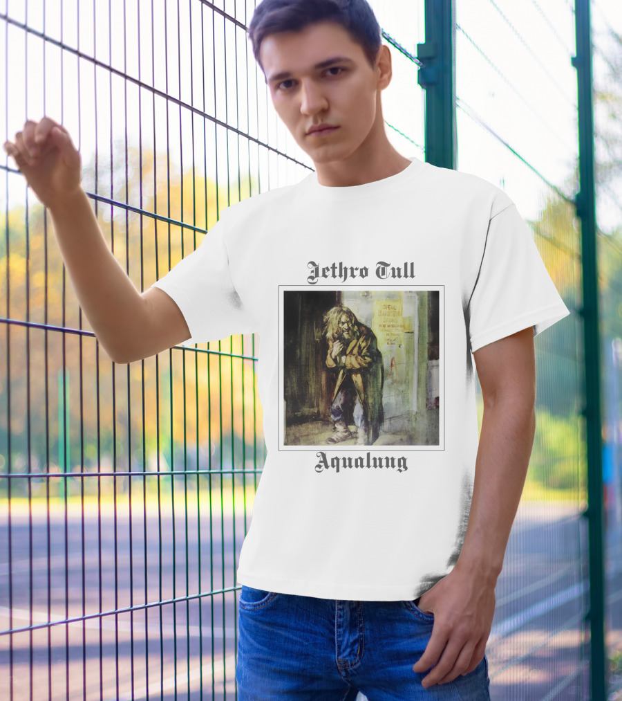 Jethro Tull Aqualung Album Cover Homeless Man Artwork T-Shirt