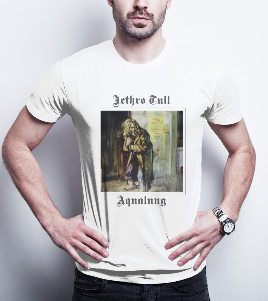 Jethro Tull Aqualung Album Cover Homeless Man Artwork T-Shirt
