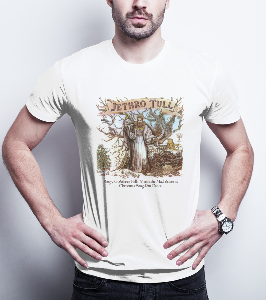 Jethro Tull Ring Out Solstice Bells March The Mad Scientist Christmas Song Pan Dance T-Shirt