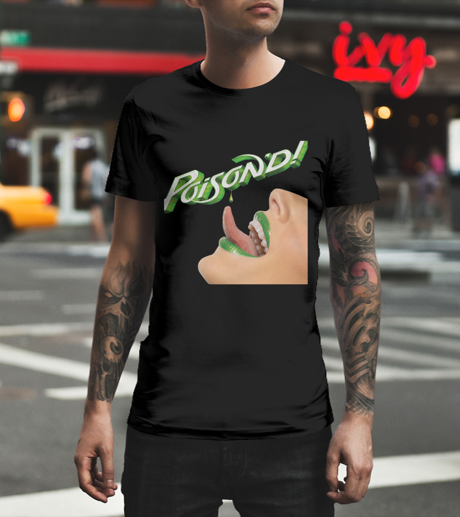 Poison'd Licking Green Lips T-Shirt