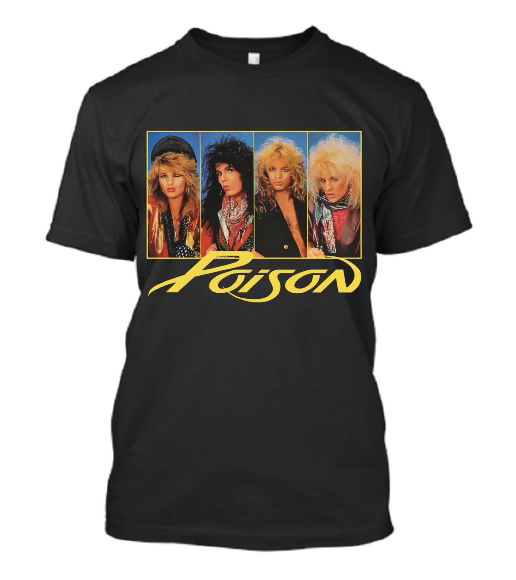 Poison Band Members 80S Glam Metal T-Shirt