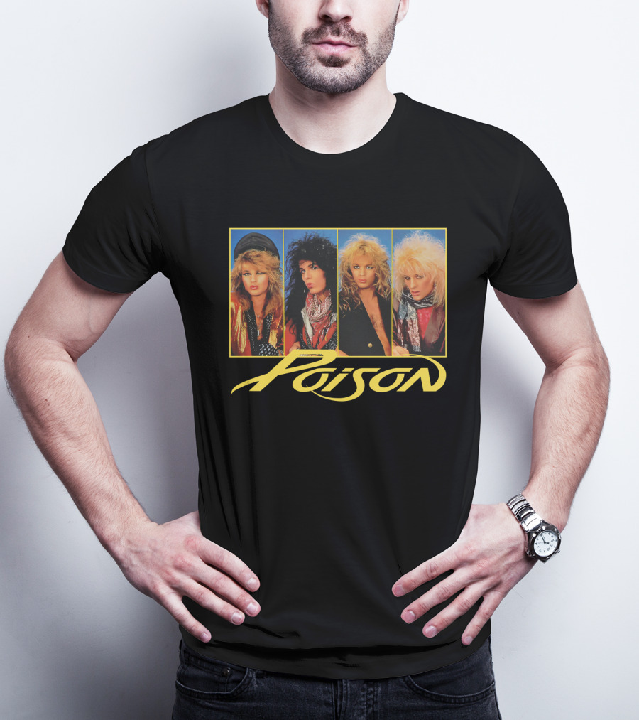 Poison Band Members 80S Glam Metal T-Shirt