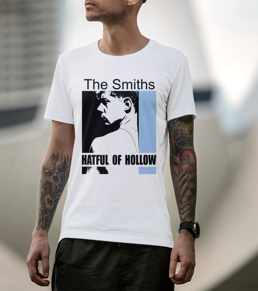 The Smiths Hatful Of Hollow Album Cover Art Black And Blue Silhouette T-Shirt