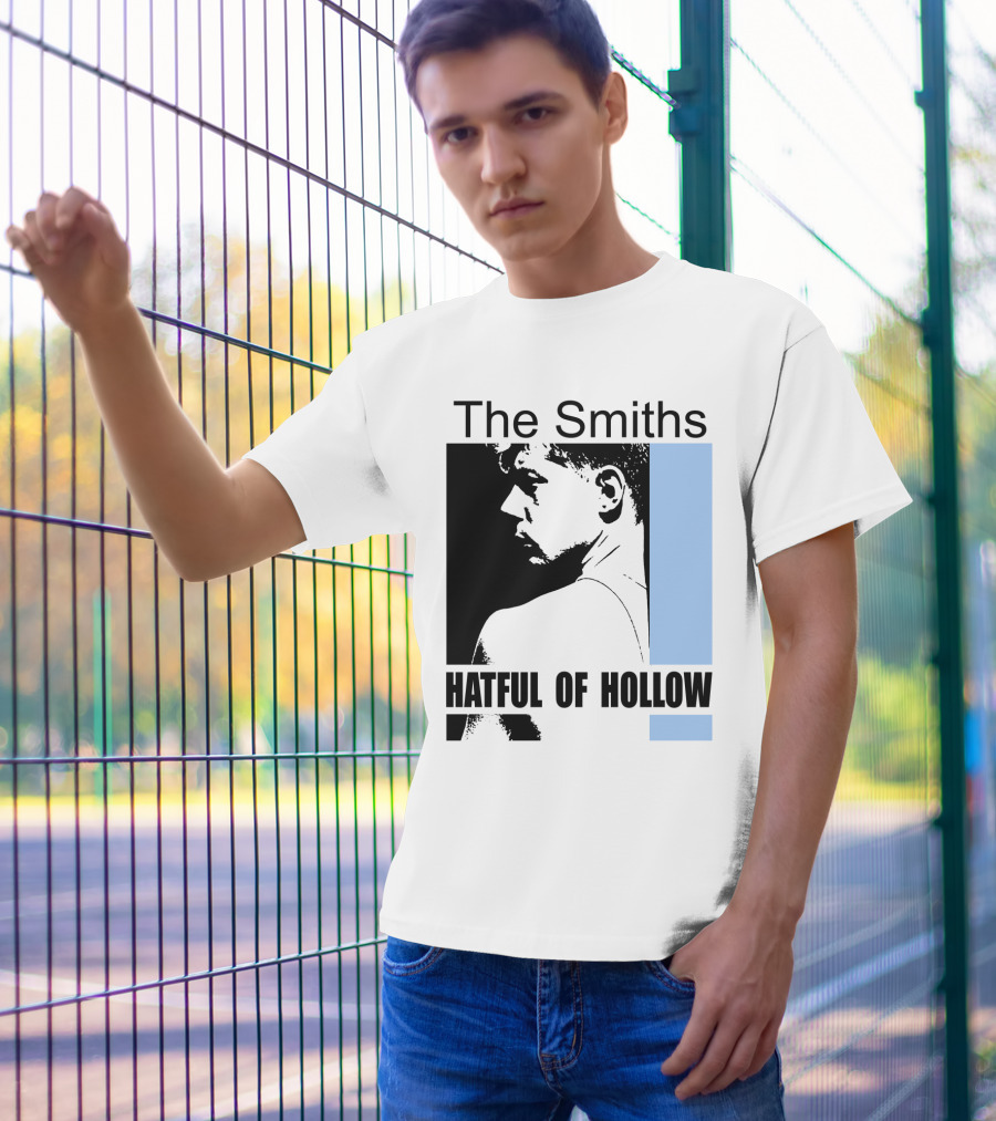 The Smiths Hatful Of Hollow Album Cover Art Black And Blue Silhouette T-Shirt