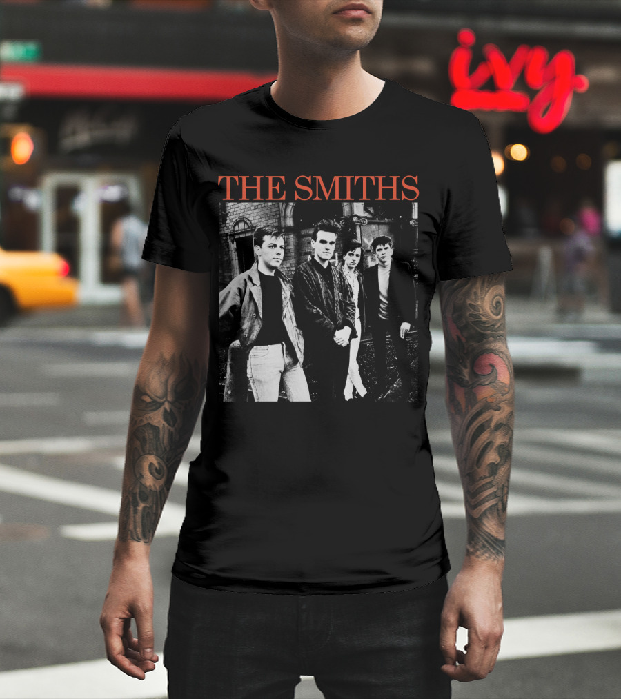 The Smiths 1980S Band Black And White Group T-Shirt